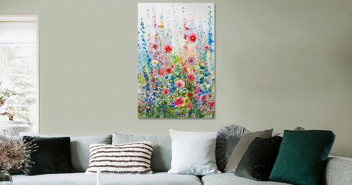 Bloemen 616 | Bloemen Schilderij van De Mooiste Kunst op canvas, behang en meer